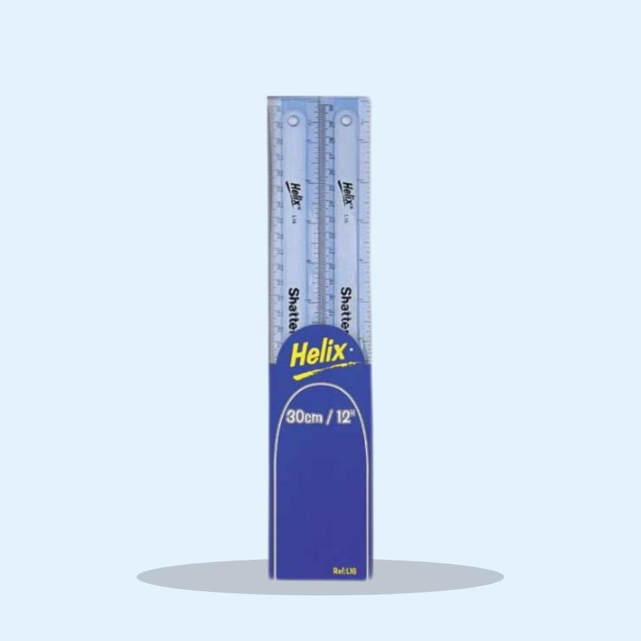 Helix Shatter Resistant Ruler 30cm (Pack of 25 x 1) – For Common Good